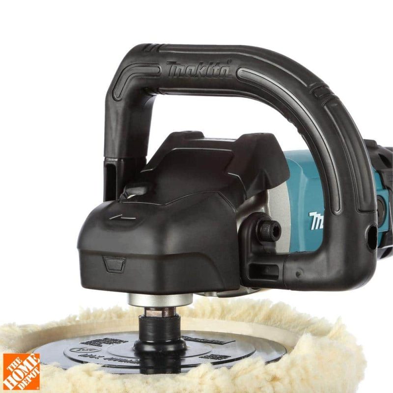 Makita 10 Amp 7 in. Corded 3,000 RPM Variable Speed Polisher with Side ... Makita 10 Amp 7 in. Corded 3,000 RPM Variable Speed Polisher with Side ...
