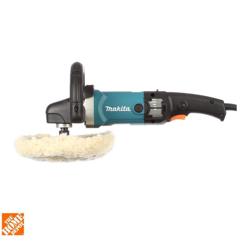 Makita 10 Amp 7 in. Corded 3,000 RPM Variable Speed Polisher with Side ... Makita 10 Amp 7 in. Corded 3,000 RPM Variable Speed Polisher with Side ...